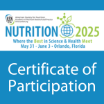 NUTRITION 2025 - Certificate of Participation | ASN DiscoverNUTRITION